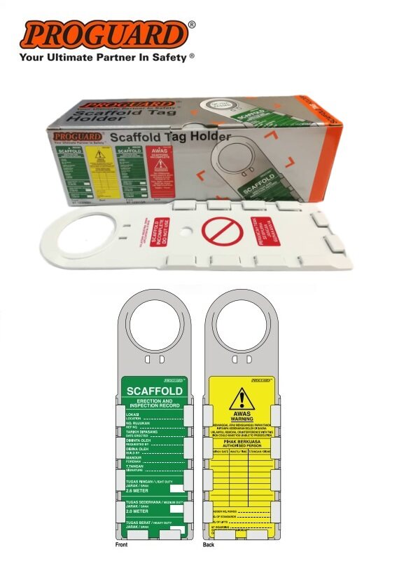 Safety Tag "AWAS / WARNING" Green / Yellow or "AWAS / INCOMPLETE" Green ...