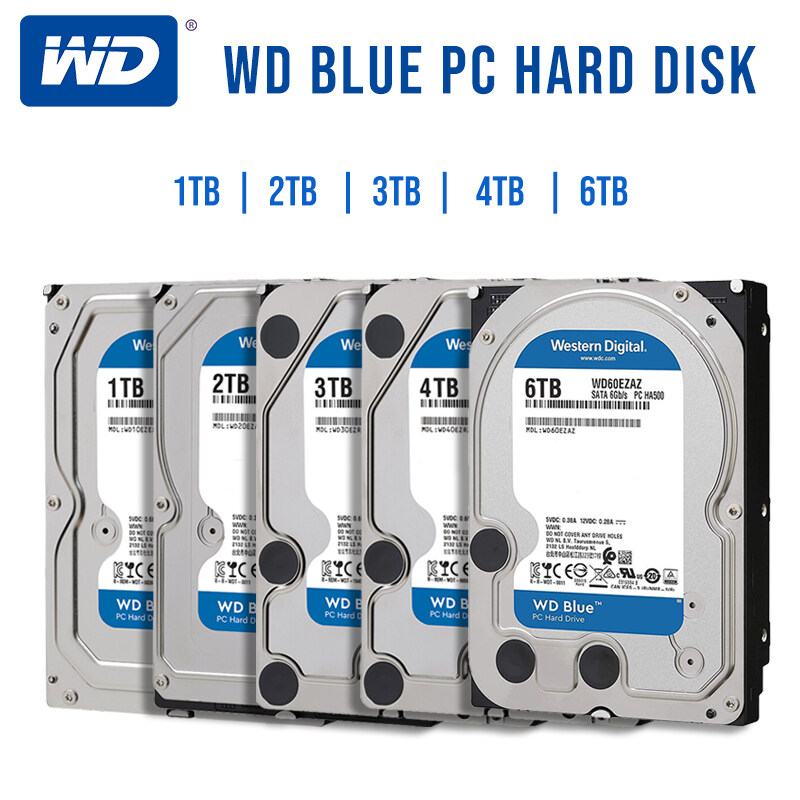 【2021】WD Western Digital Blue 1TB 2TB 3TB 4TB Hdd Sata 3.5 ''ฮาร์ดดิสก์ภายในHarddiskฮาร์ดไดรฟ์ ...