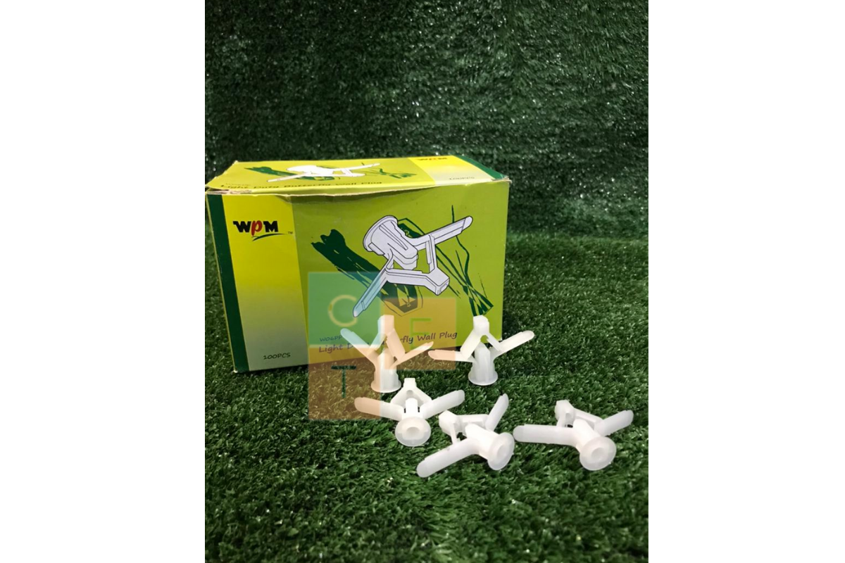 PVC Butterfly Wall Plug Partition Wall Plug / Butterfly Clip LIght Duty ...