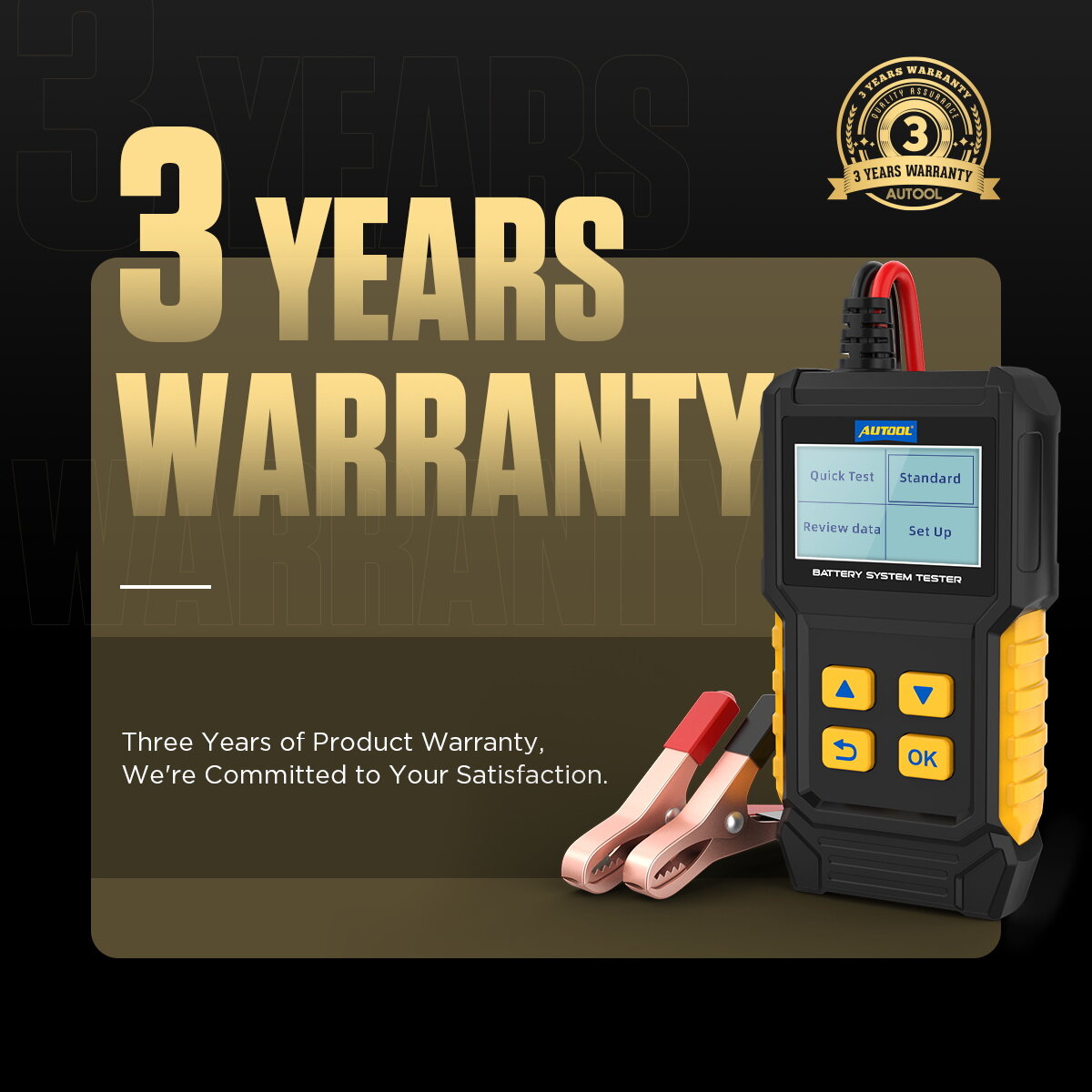 AUTOOL BT360 Battery Tester 20-2000CCA Cranking Test Charging Test ...