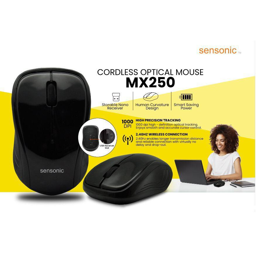 SENSONIC MX250 CORDLESS OPTICAL MOUSE / Sensonic MX450 Cordless Silent ...