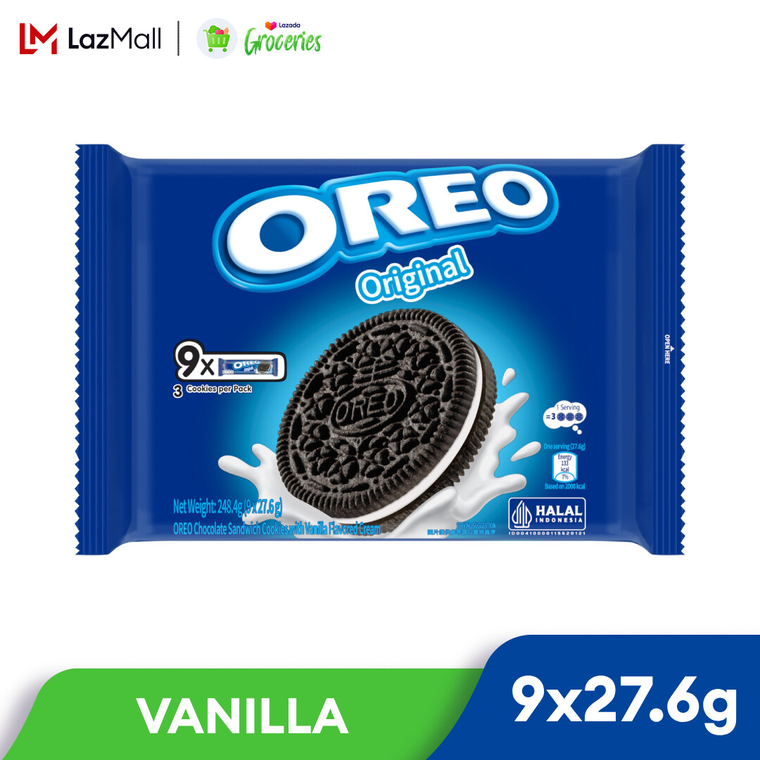 OREO Vanilla Flavored Cream Sandwich Cookie Multipack 9 x 27.6g | Lazada