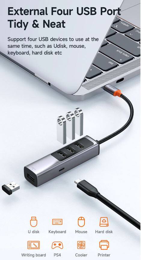 MCDODO DOCKING STATION 5IN1 100W PD TYPE C + 4 USB 3.0 USB TYPE C HUB ...