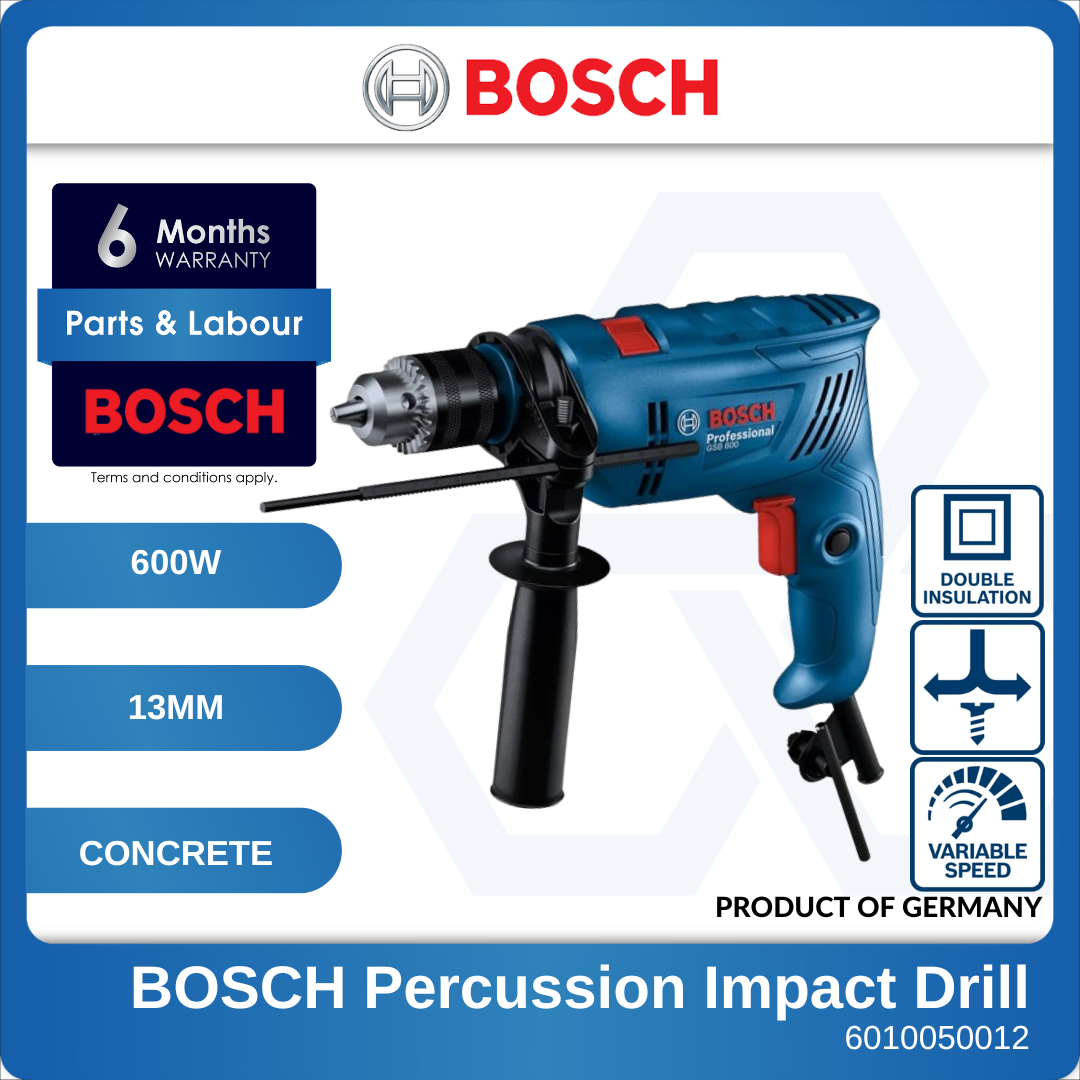 BOSCH GSB 600 GSB600 13MM Professional Impact Drill Concrete Wood Metal ...