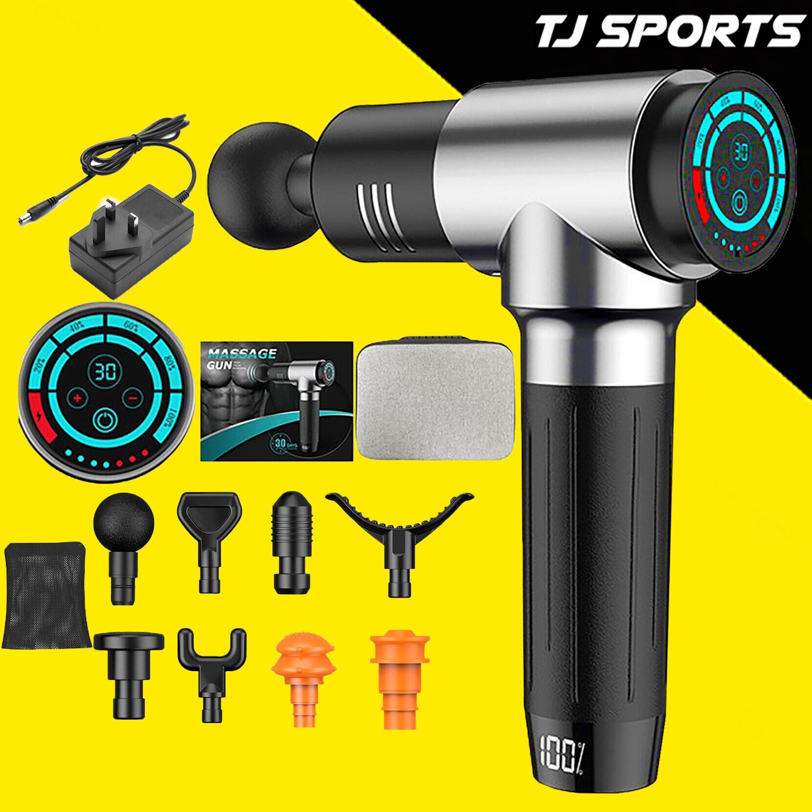 Massage Gun 39 Speeds 10 Massage Head Led Portable Muscle Massage Gun Percussive High Frequency