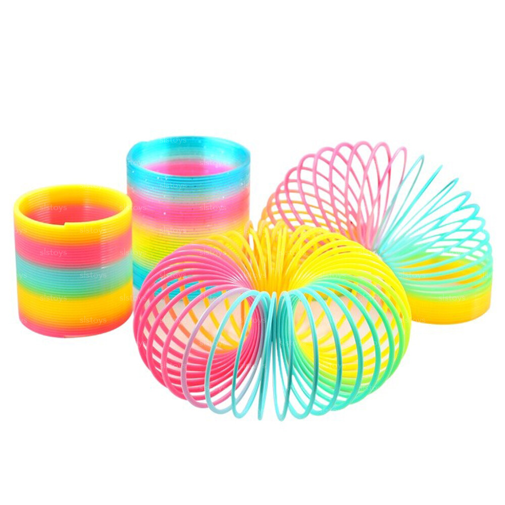 Educational Rainbow Circle Slinky Slime Creativity Flexibility Ring ...