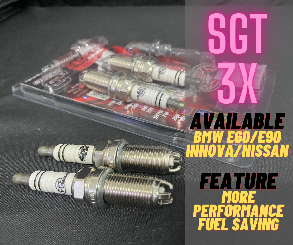 SGT 3X Spark Plug LFR6EX-E6X TOYOTA INNOVA / FORTUNER / MITSUBISHI ...