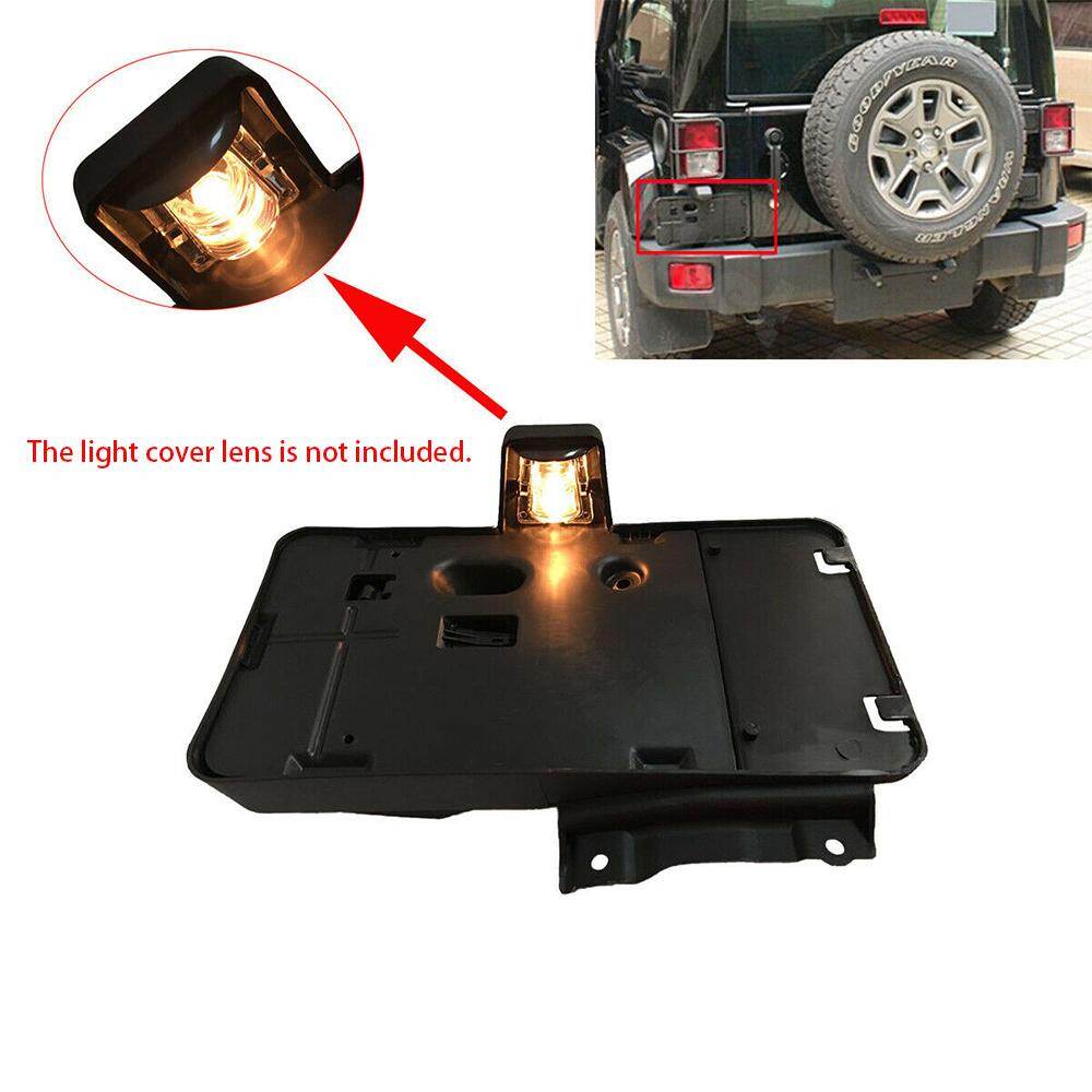 แผ่นป้ายทะเบียนรถยนต์ด้านหลังวงเล็บวงเล็บยึดสีดำสำหรับJeepชุดกันชน ...