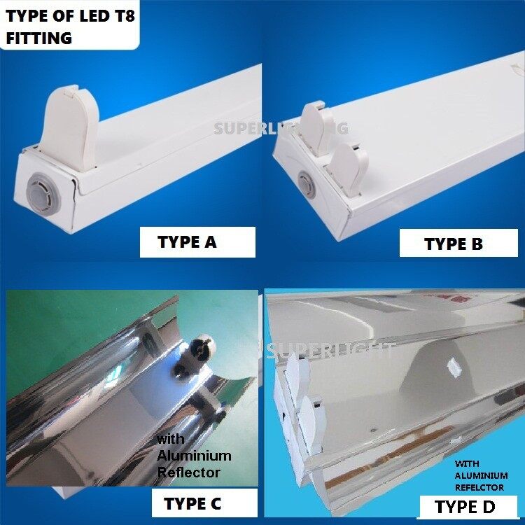 Led T8 casing ###LED T8 Fitting 1.2meter for twin/single tube with or ...