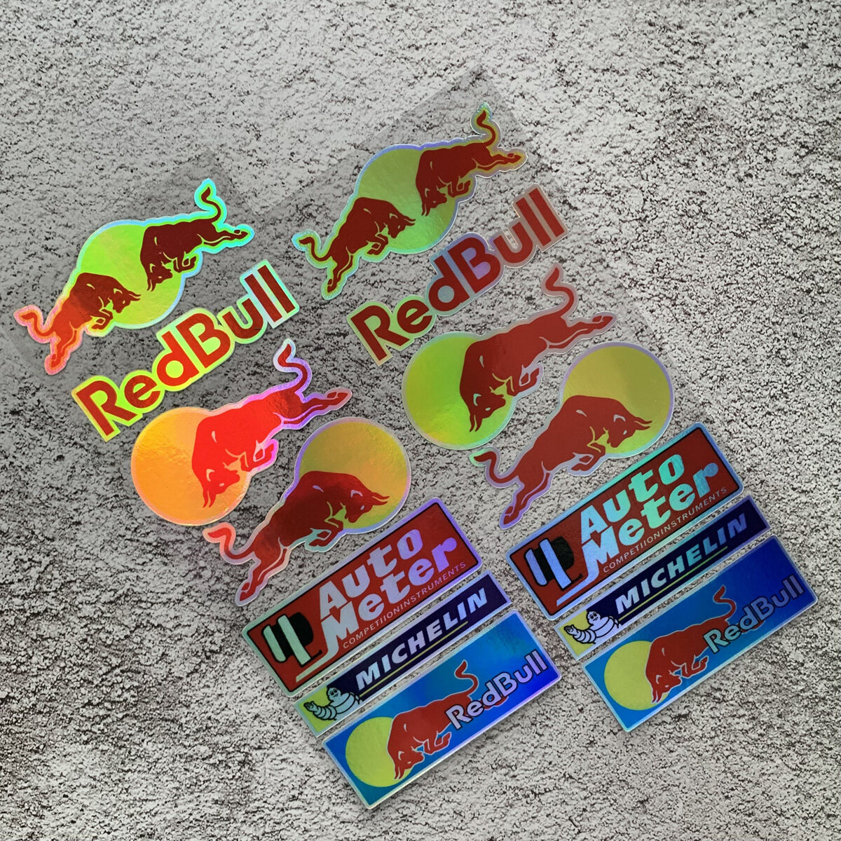 Red-bull Refelctive Sticker Laser Helmet Autometer Decals Motorcycle ...