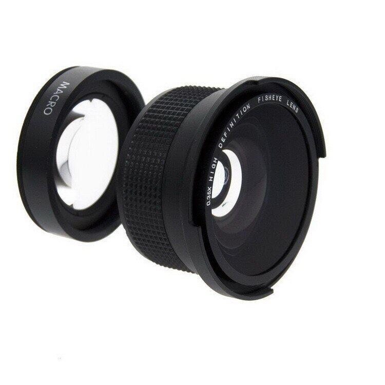 Lightdow 52mm 0.35X Fish Eye Super Wide Angle Fisheye Lens for Canon ...