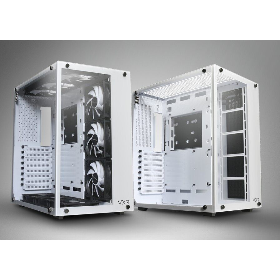 TECWARE VXR TG PREMIUM ATX GAMING CASE Black | White | TECWARE VXL DUAL ...