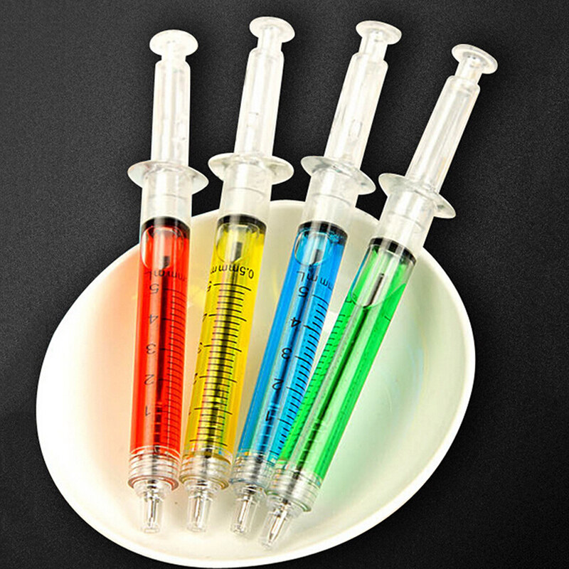 Kada 10XSyringe Injection Shape Ballpen 10Pcs Doctor Nurse Gift Liquid ...