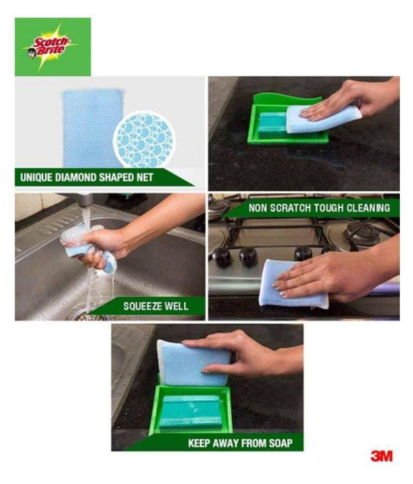 3M Scotch Brite All Purpose Cleaning Net Sponge (3pc / pack) | Lazada