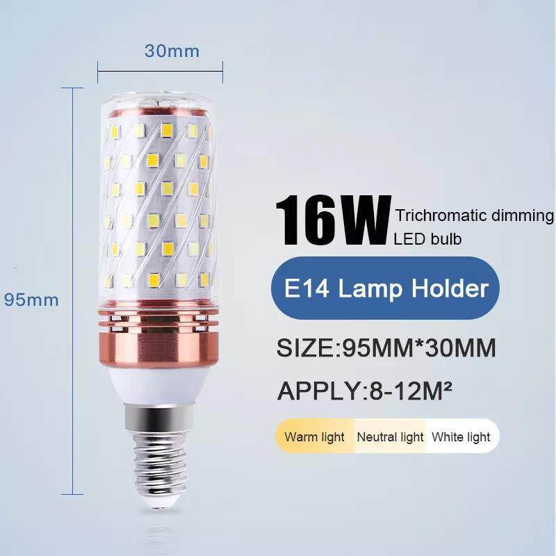 TOMAX 8W 12W 16W 20W หลอดไฟ LED E14 E27ข้าวโพดหลอดไฟ220V LED โคมระย้า40 60 84หลอดไฟ LED - Tomax ...