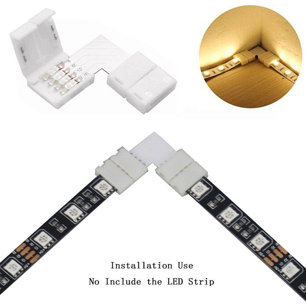 1* 10Pcs Corner Splitter L-shape L-Shape LED Strip NO Soldering Light ...