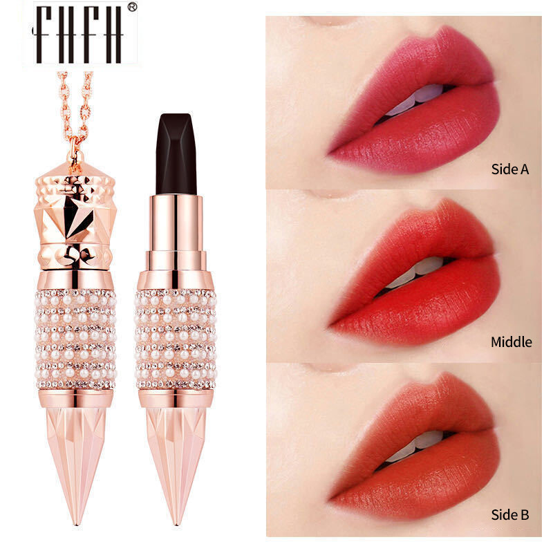FHFH ลิปสติกราชินี Scepter แต่งหน้า3สีใน1ลิปสติกนุ่มติดทนนานเคลือบ ...