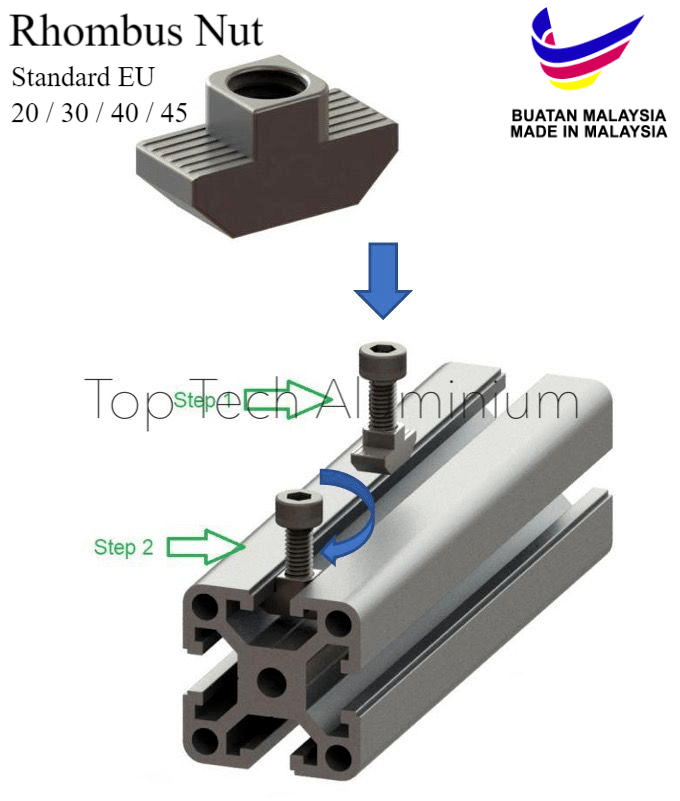 [Ready Stock] Rhombus Nut / T Nut / Hammer Nut / Head Fasten Nut ...