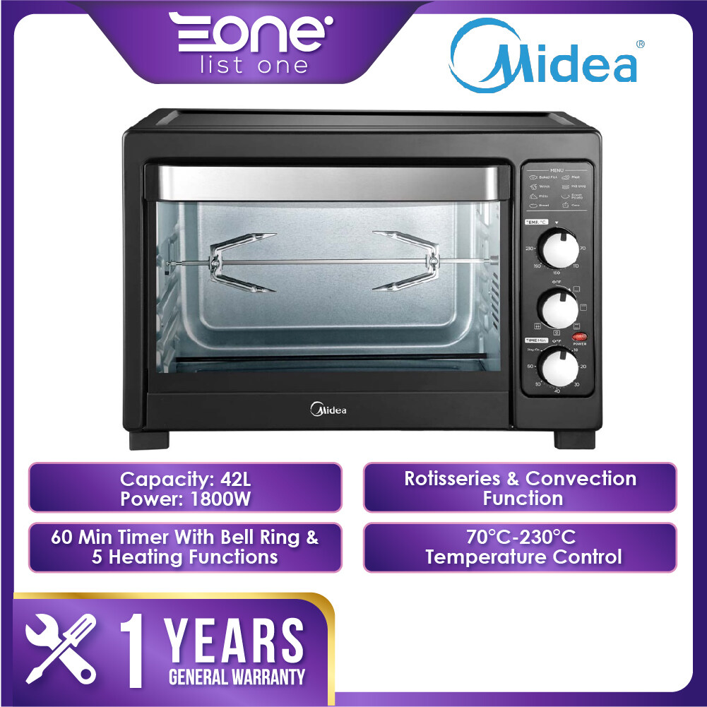 Midea 42L Electric Oven toaster MEO-42LGY-BK | Lazada