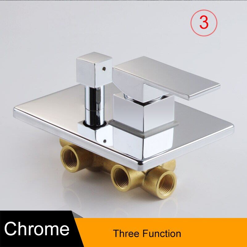 Single Handle Square Shape Solid Brass Wall Mount Shower Mixer Control ...