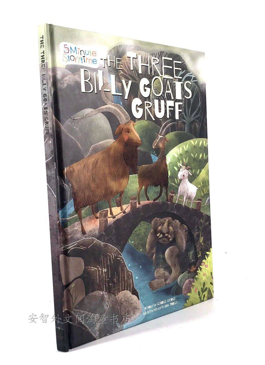 The Three Billy Goats Gruff English children's story picture book ...
