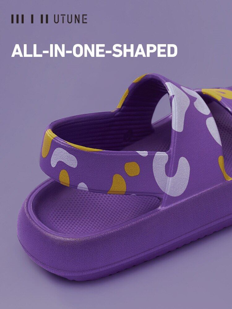 UTUNE Sandals For Women Summer Platform Shoes Outside Printing Beach ...