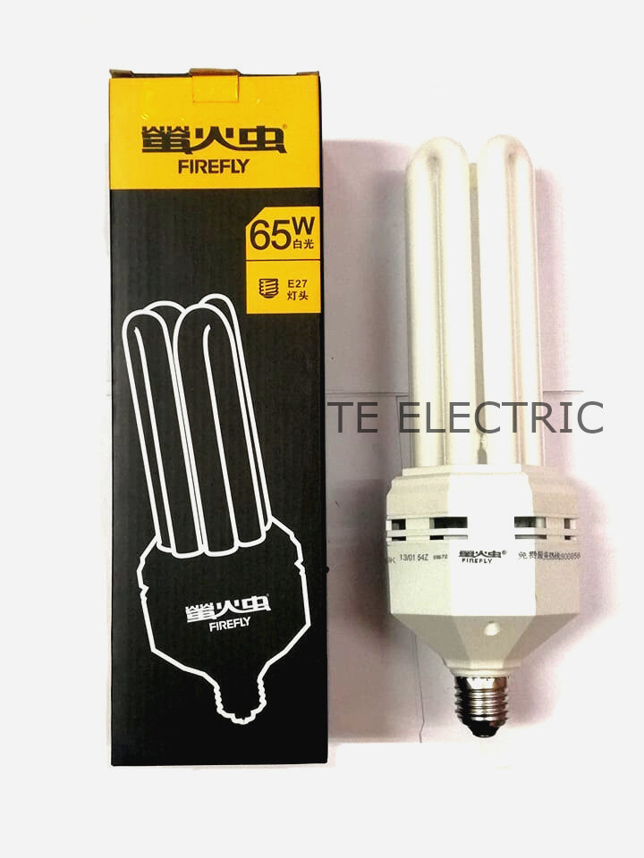 FIREFLY 4U 65W PLCE ENERGY SAVING SPIRAL TUBE E27 FLUORESCENT BULB ...