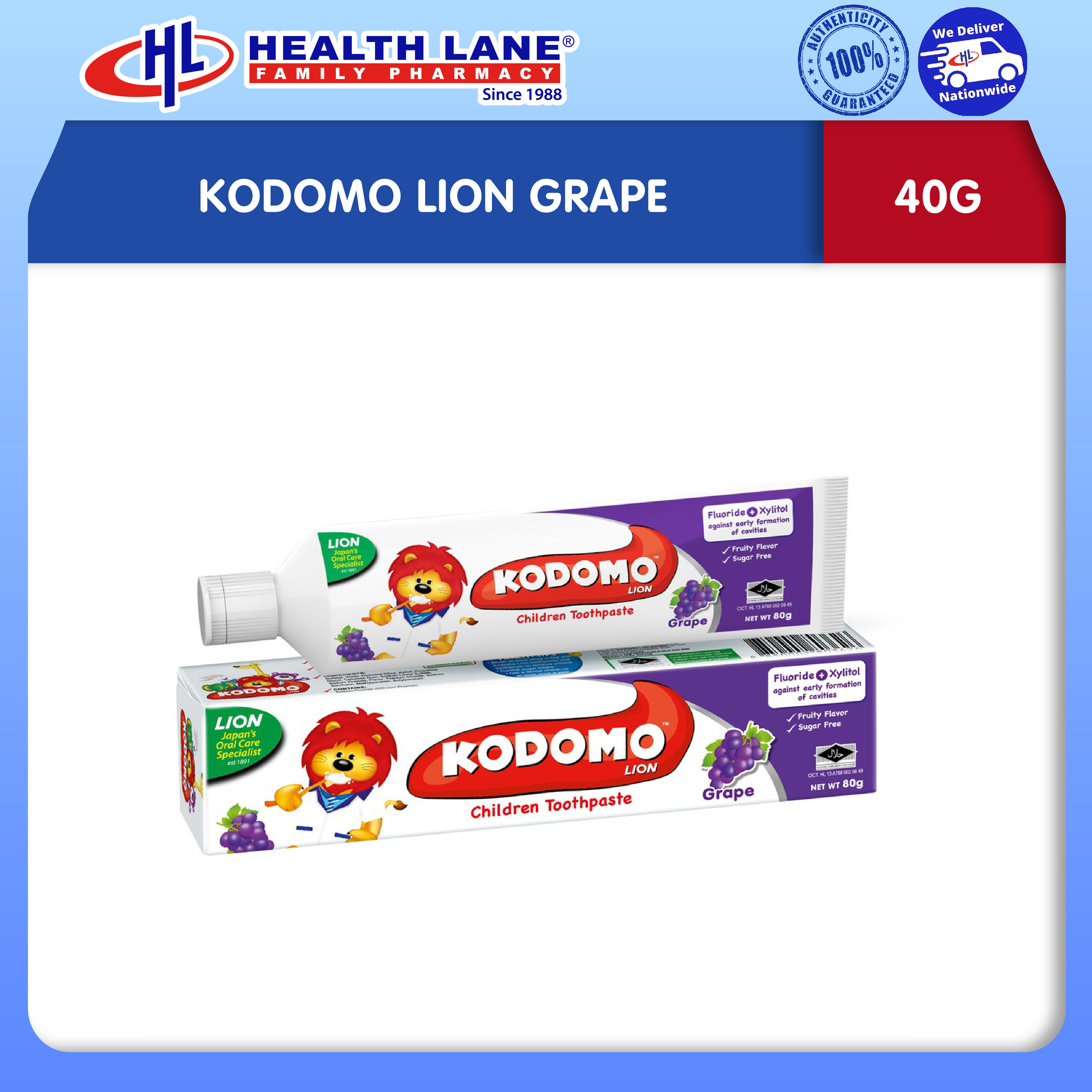 KODOMO LION GRAPE 40G | Lazada