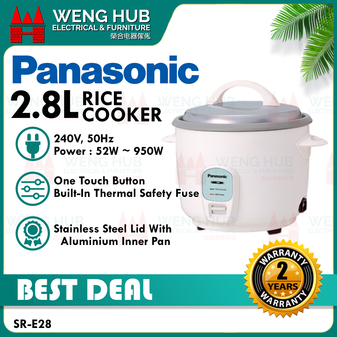 Panasonic 2.8L Rice Cooker SR-E28 | Lazada