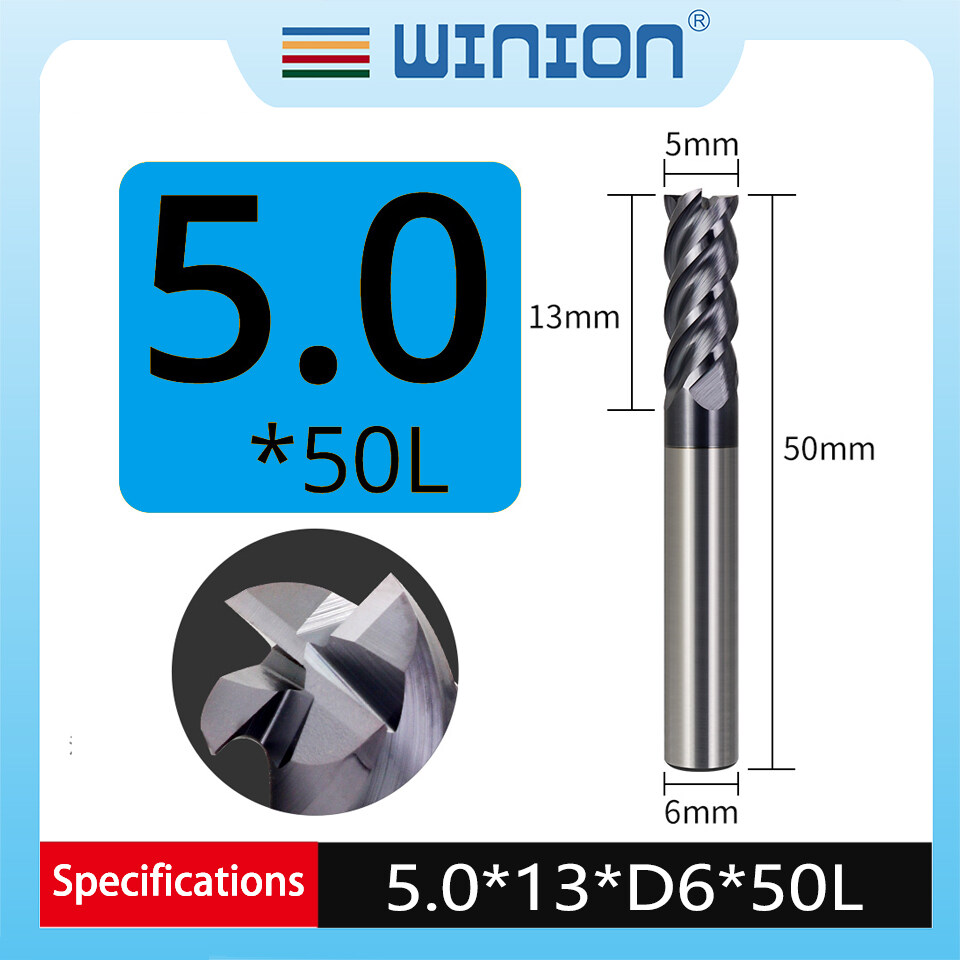 WINION Dao Phay HRC50 Cho Máy Phay Đầu Kim Loại Cho Dụng Cụ CNC Mũi Phay Thép Vonfram Cacbua Hợp ...