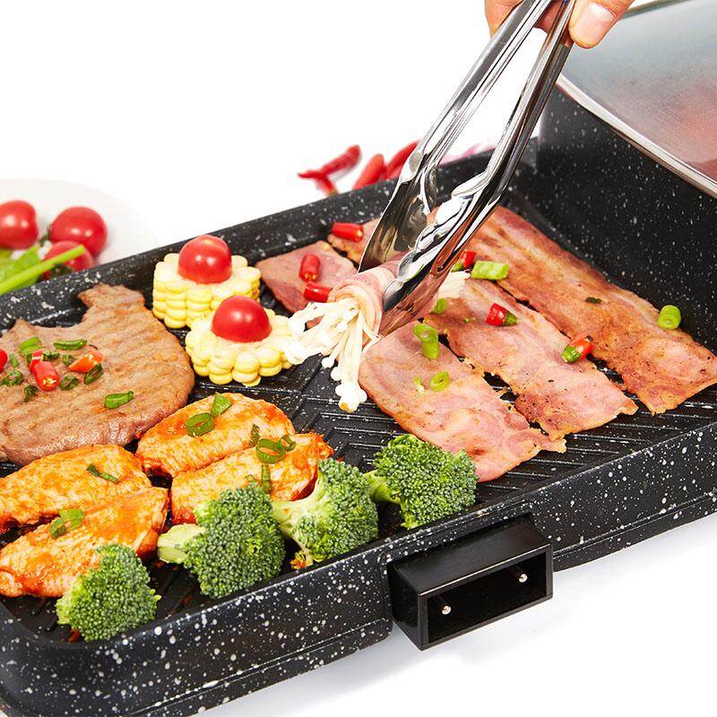Kleby Electric Steamboat and Grill set Indoor smokeless 2 in 1 เตาปิ้ง ...