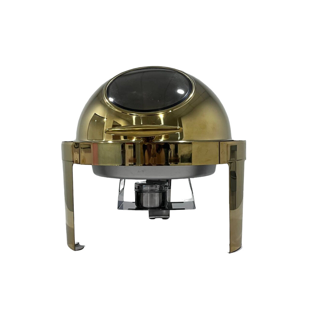 47cm Stainless Steel Round Roll Top Chafing Dish Buffet Set Catering ...