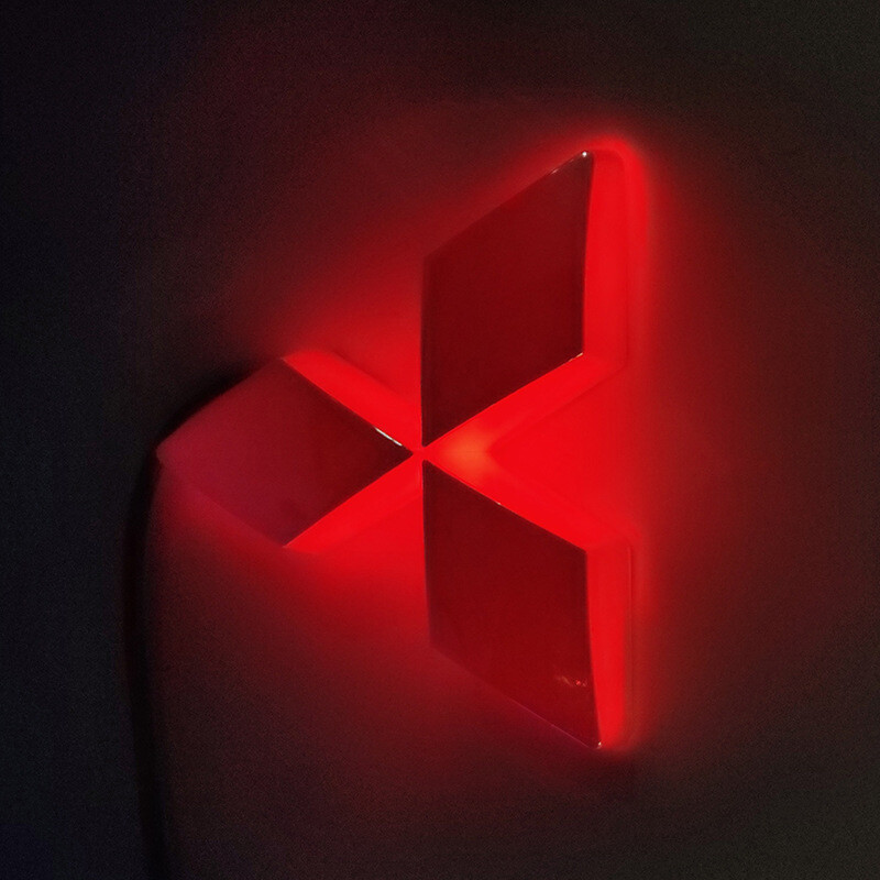 LED Car Logo Chrome Emblems Badge Car Front Rear Modified Logo For ...