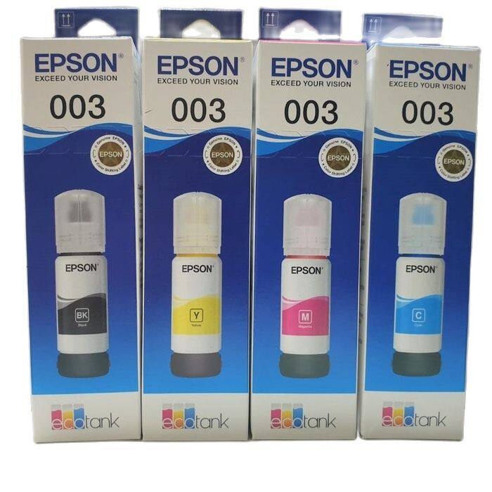 100% ORIGINAL Epson 003 T003 65ML FOR PRINTER L1110 / L3100 / L3101 ...