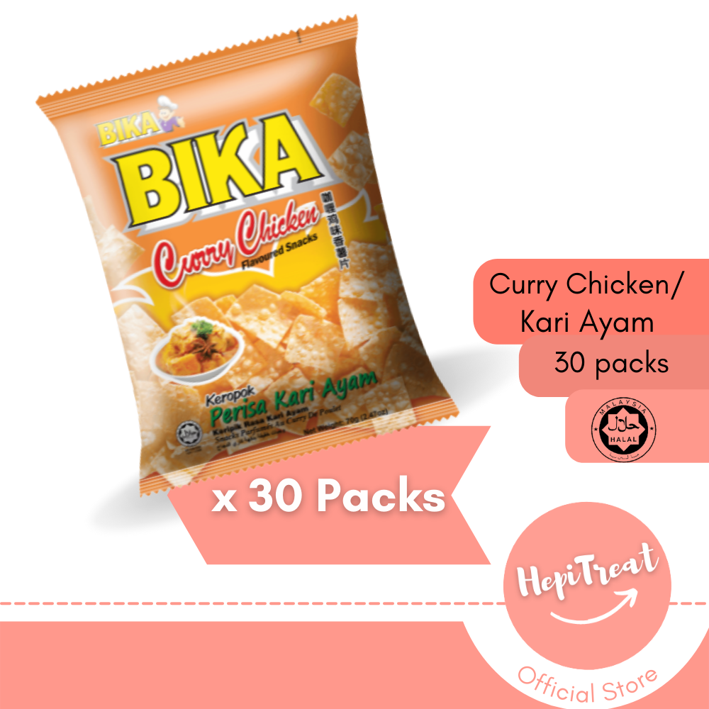 Bika Crackers Chip Snack - Chicken Red / Chicken Green / Curry Chicken ...