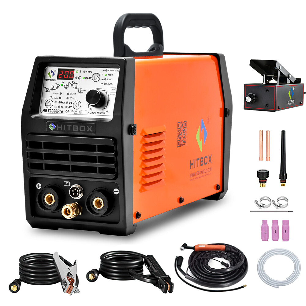 HITBOX 200A TIG Welder With Pulse TIG/Cold TIG/DC TIG/STICK 4 In 1 ...