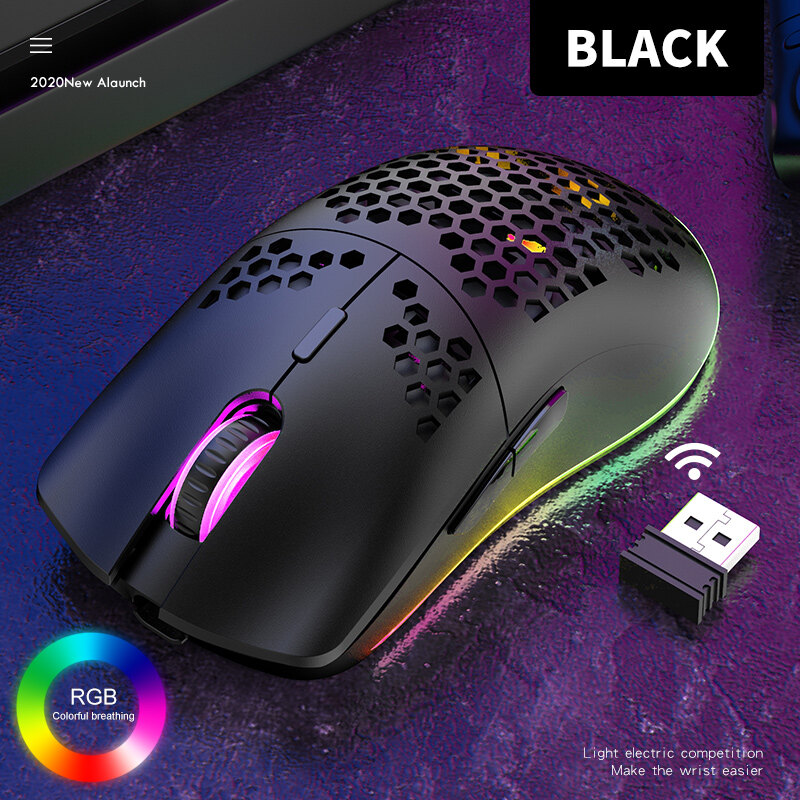 [NEW] XUNFOX XYH80 Hollow-out Honeycomb 3200DPI Wireless 2.4Ghz Gaming ...