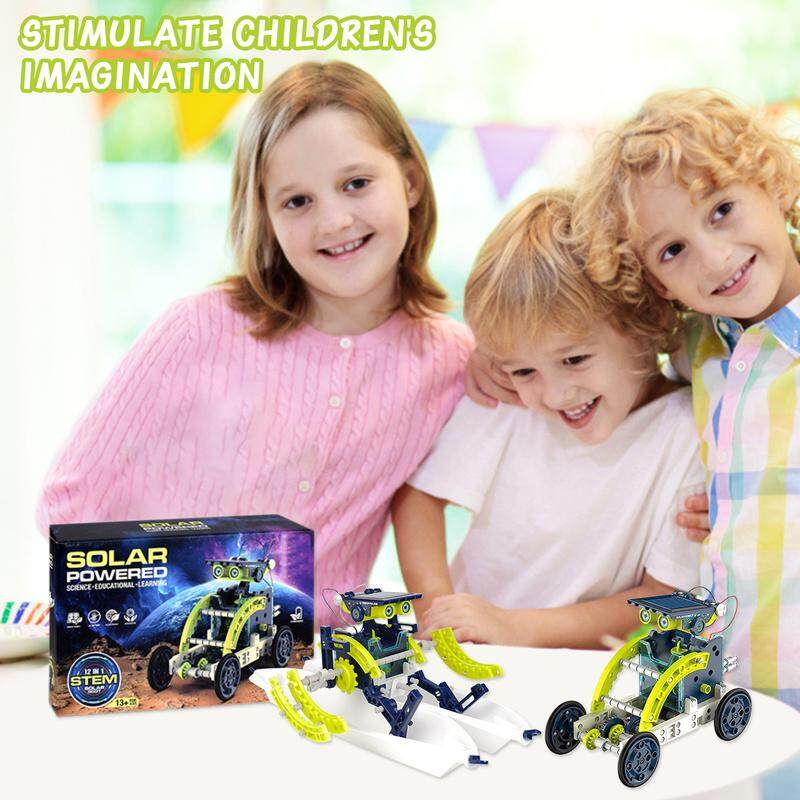 DIY Robot Building Set Robot Educational Kits Solar Powered Robot Toy ...