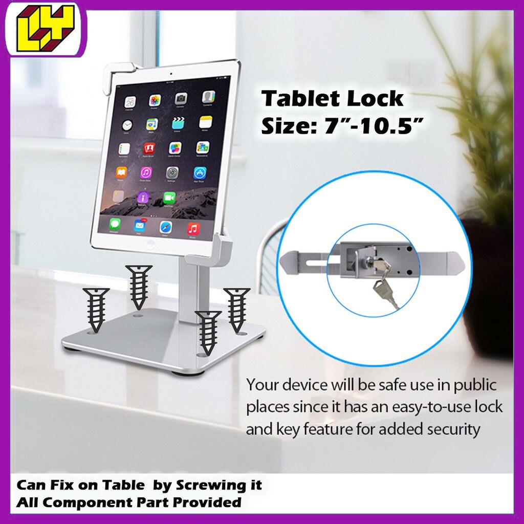 Tablet Lock on Desk with Key Display Function Ipad Holder Tab Holder ...
