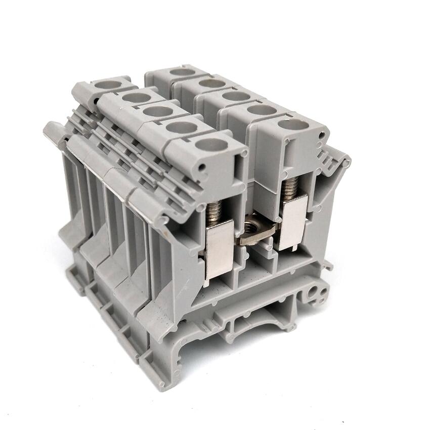 CE 50Pcs Wire Terminal Blocks UK-2.5B Universal DIN Rail Lug แผ่นสายไฟ ...