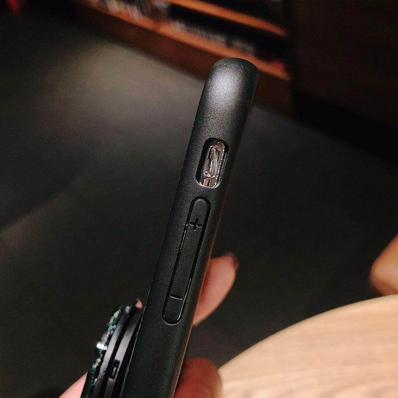 SHUNJIA Bling A37 ปลอกฟอยล์สีทอง Marble ที่เก็บคริสตัล + ขน + สายเคส ...