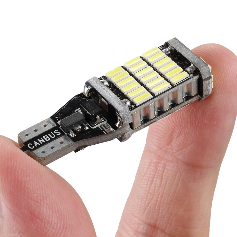 2x T15 W16W 45 SMD 4014 LED Car Reverse Back Light Bulbs 6000K White ...