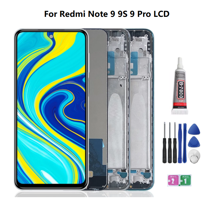 LCD with Frame For Xiaomi Redmi Note 9S Note 9 Pro LCD Display with ...