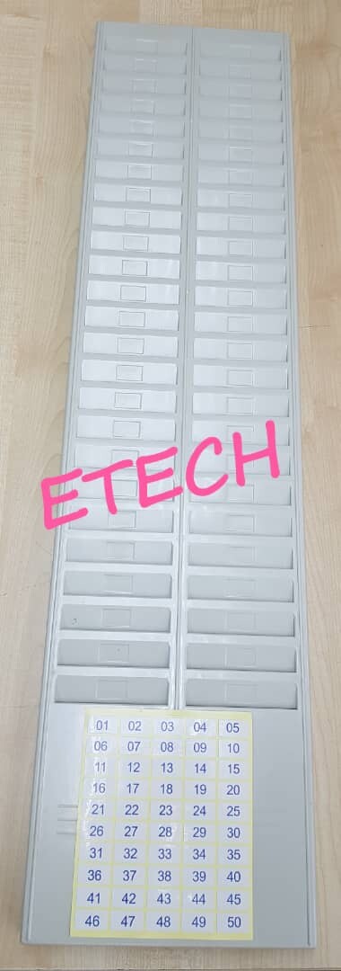 50 Column/50 Slot Plastic Punch Card Rack/Punch Card Holder/Rak Kad ...