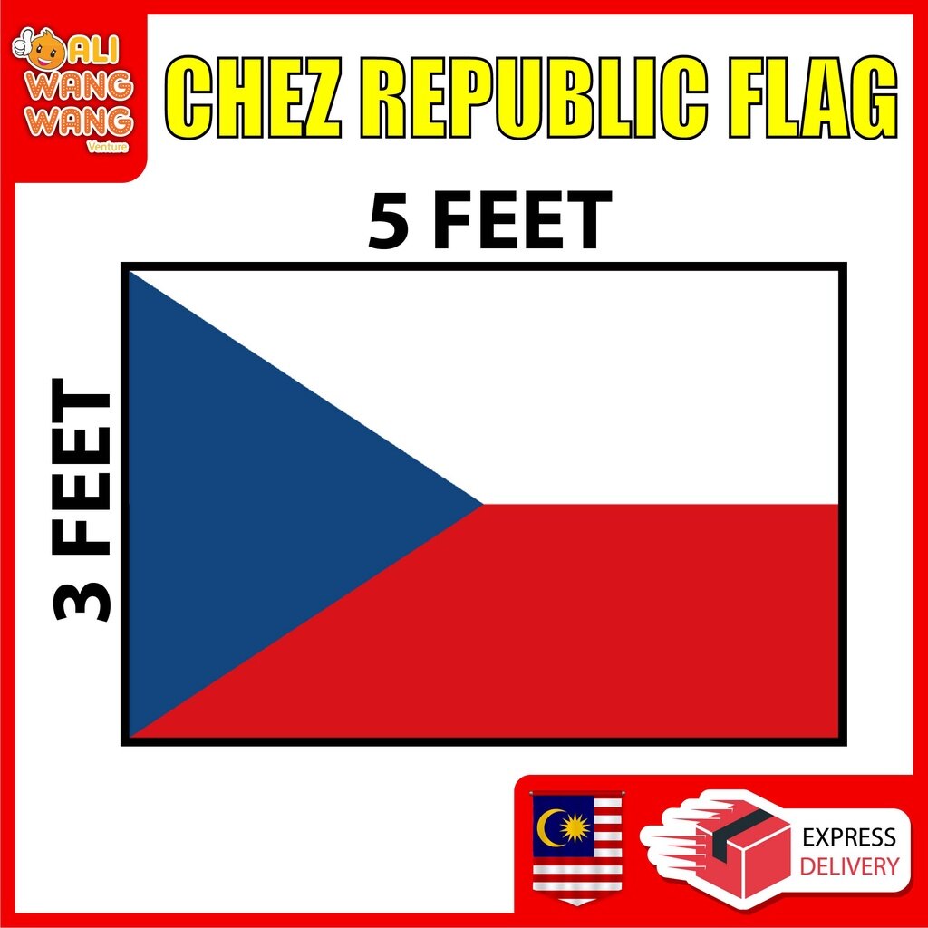 CHEZ REPUBLIC FLAG 3x5 FEET KAKI / READY STOCK MALAYSIA / BENDERA ...