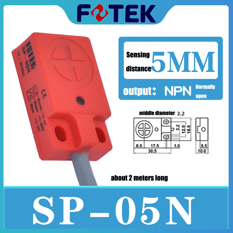 Original FOTEK proximity switch SP-05N SP-05P SP-08N NPN PNP normally open normally closed ...
