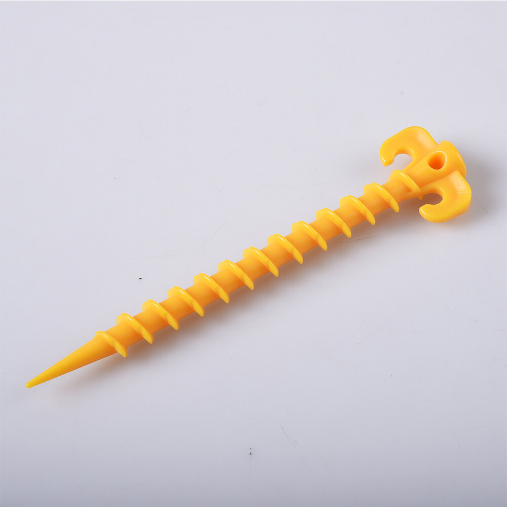 5Pcs Hiking Strong Yellow Camping Peg Nails Stake Nail Screw Trip Tent ...