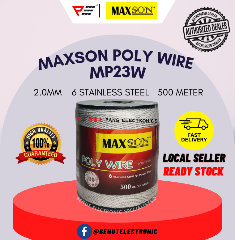 Maxson MP23W 500 Meter High Quality Electric Fence Wire Poly Wire ...