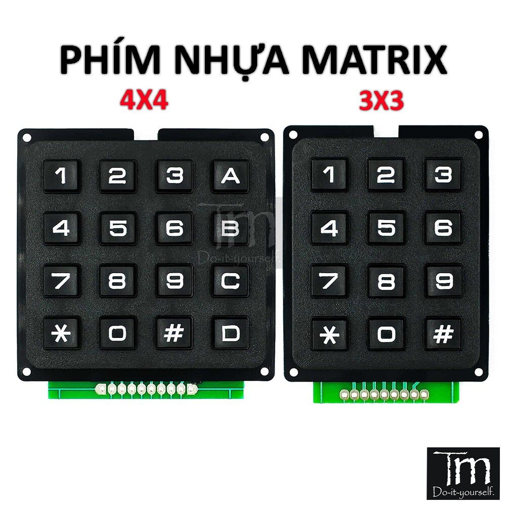 Bàn Phím Công Nghiệp Ma Trận Nhựa Cứng 3x3 4x4 Keypad | Lazada.vn