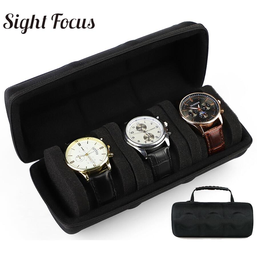 1 2 3 5 Slots EVA Hard Shell Watch Box Portable Outdoor Watch Organizer ...